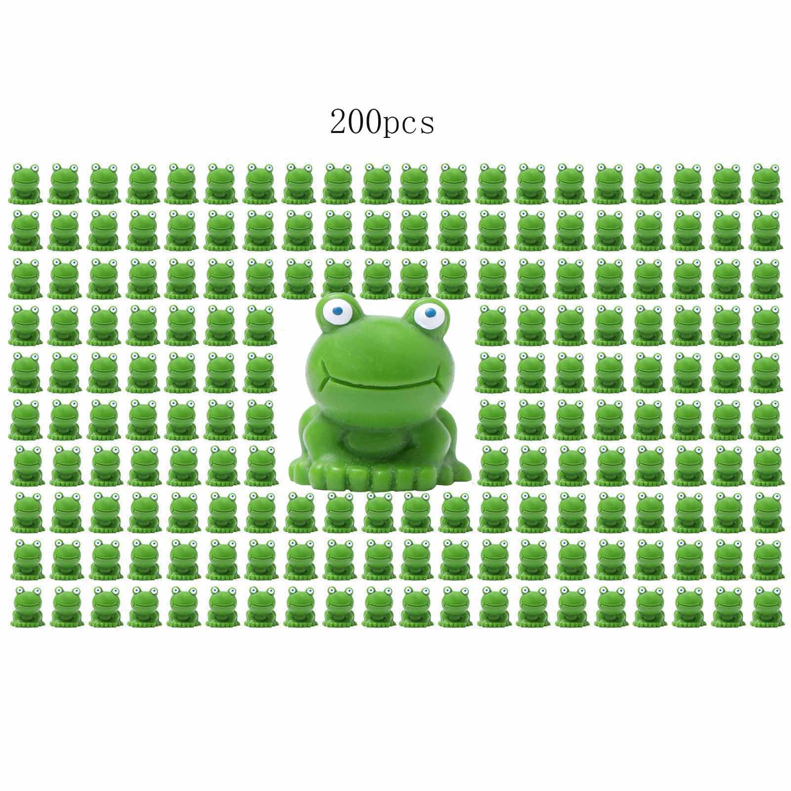 Rdeuod 200 Pcs Resin Mini Frogs Figurines, Green Frog Miniature ...