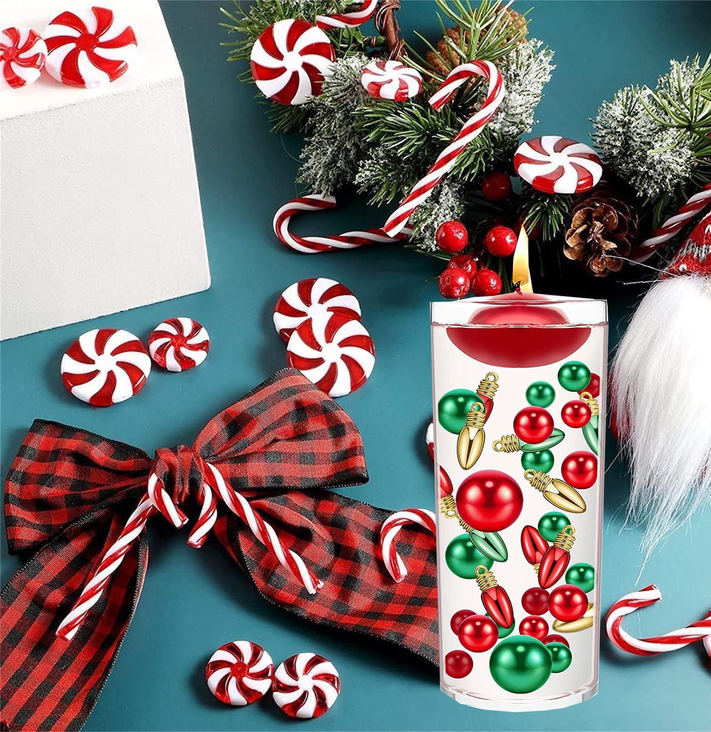 Rdeuod Christmas Vase Filler,Christmas Vase Stuffing Christmas Vase Stuffing Candle Decoration ...