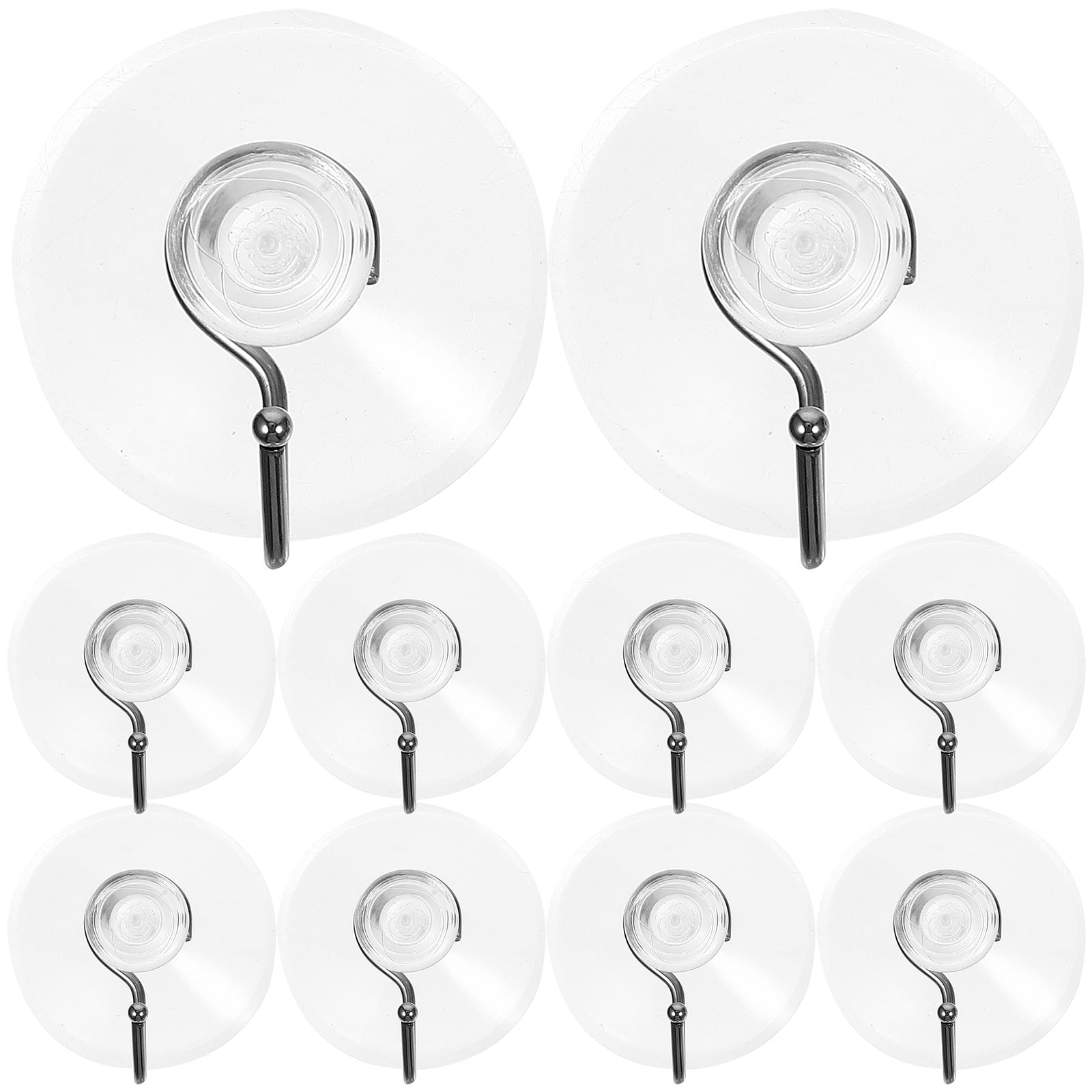 WeiWei Heavy Duty Suction Cup Hooks for Glass Windows - Clear Bathroom ...