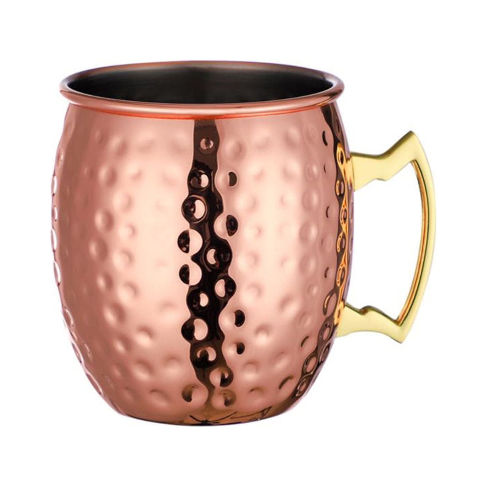 Rdeuod Moscow Mule Cup Stainless Steel Copper-plated Hammer Point Cup ...