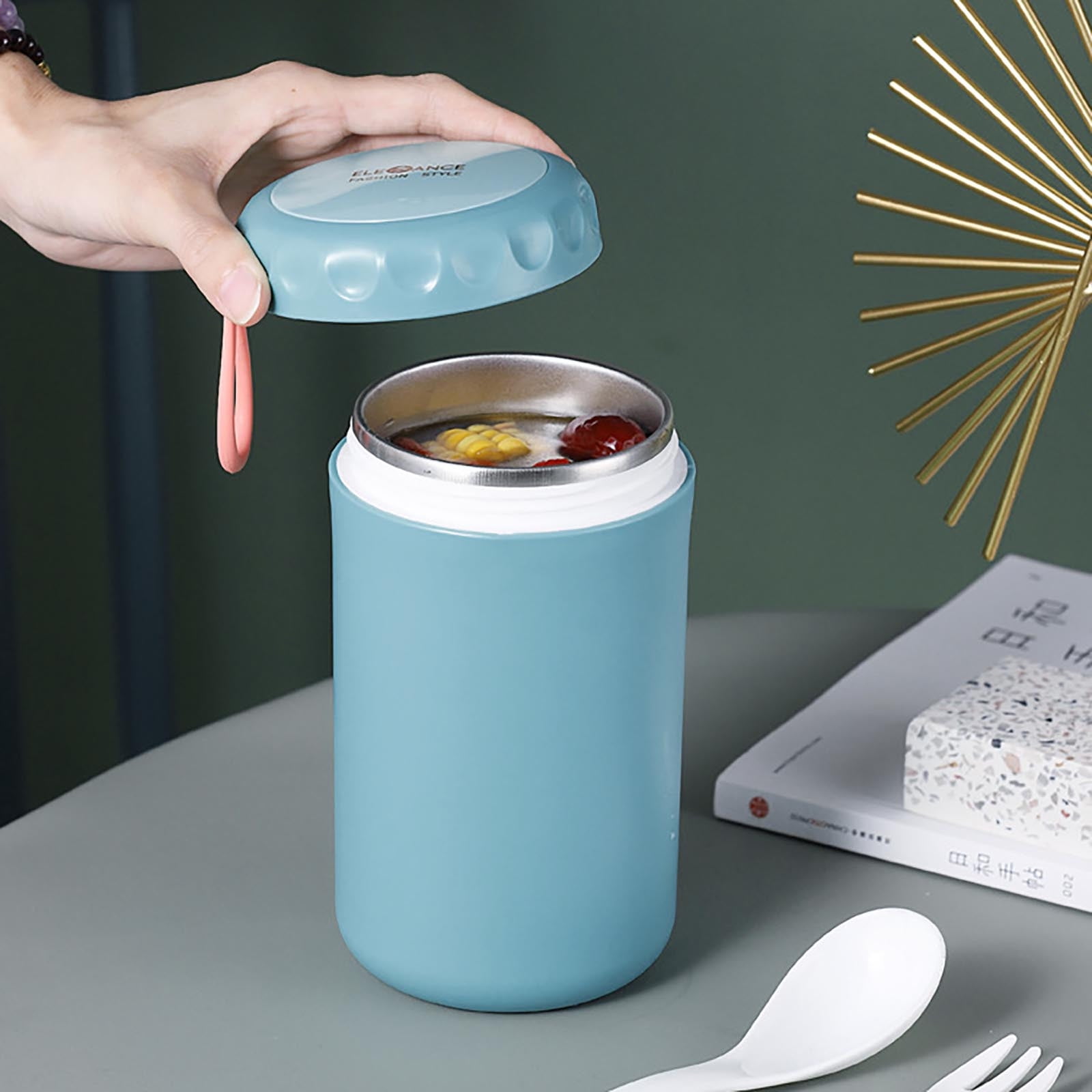 Rdeuod New Stainless Steel Insulated Soup Cup, Sealed Water Cup ...