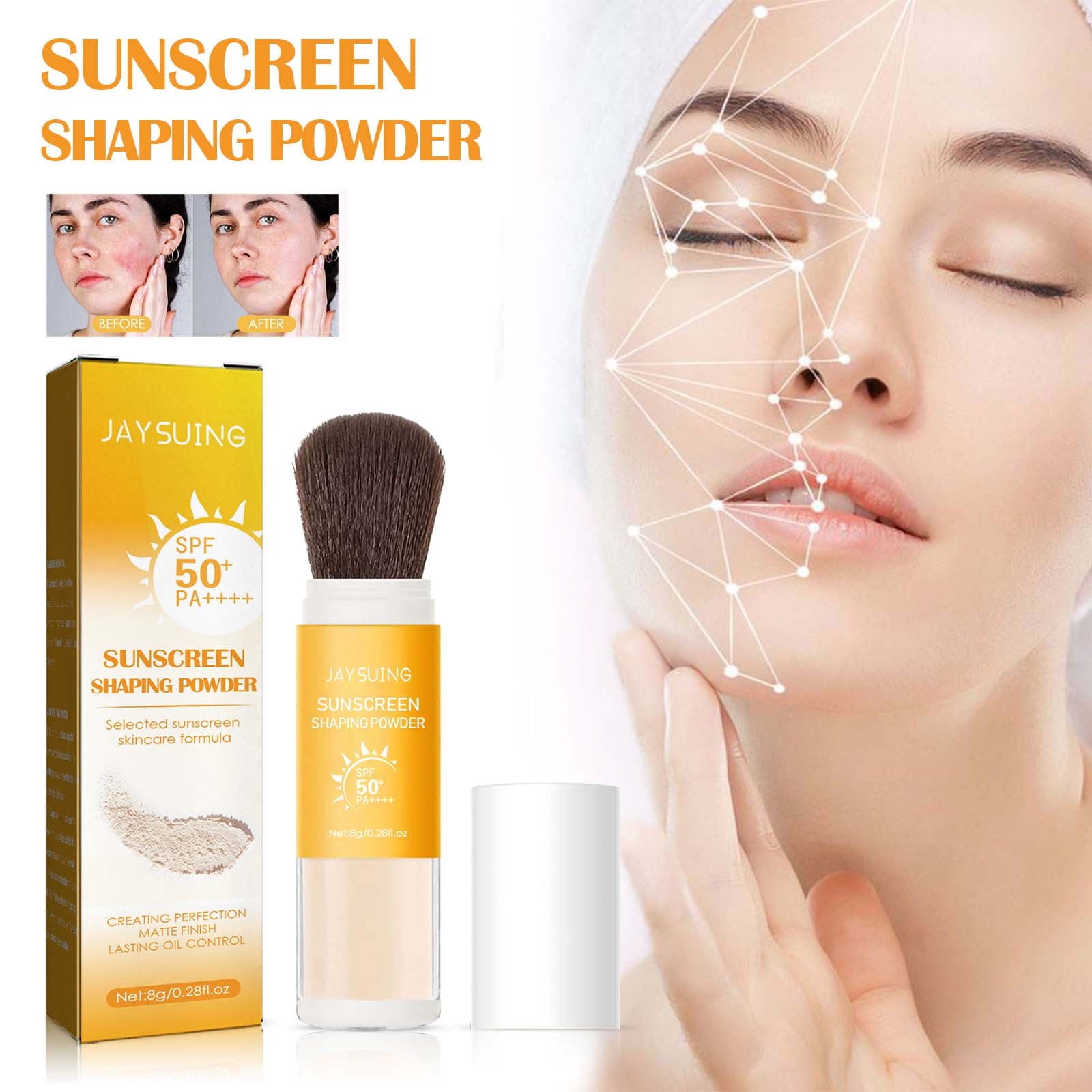 Rdeuod Sunscreen Setting Powder SPF 50 Loose Powder with Brush,Natural ...