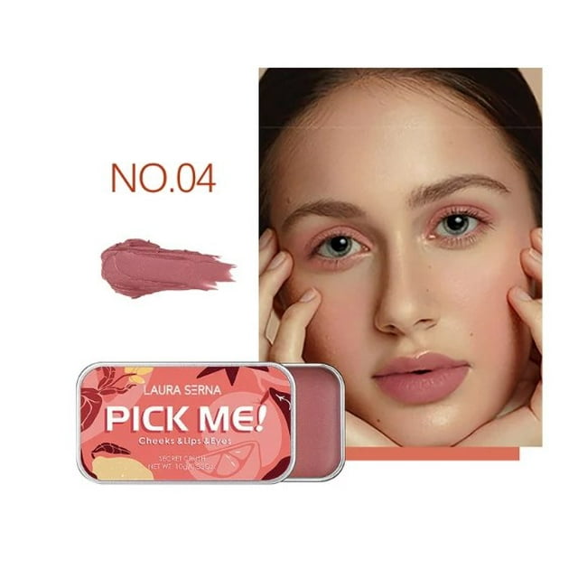 Rdeuod Three-in-one Blush Makeup,Cream Blush For Cheeks,Face Blush Eye ...