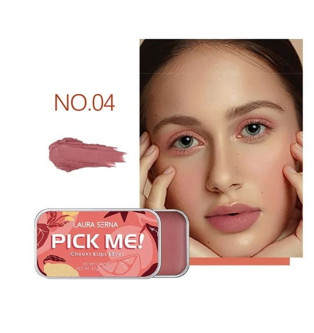 Rdeuod Three-in-one Blush Makeup,Cream Blush For Cheeks,Face Blush Eye ...