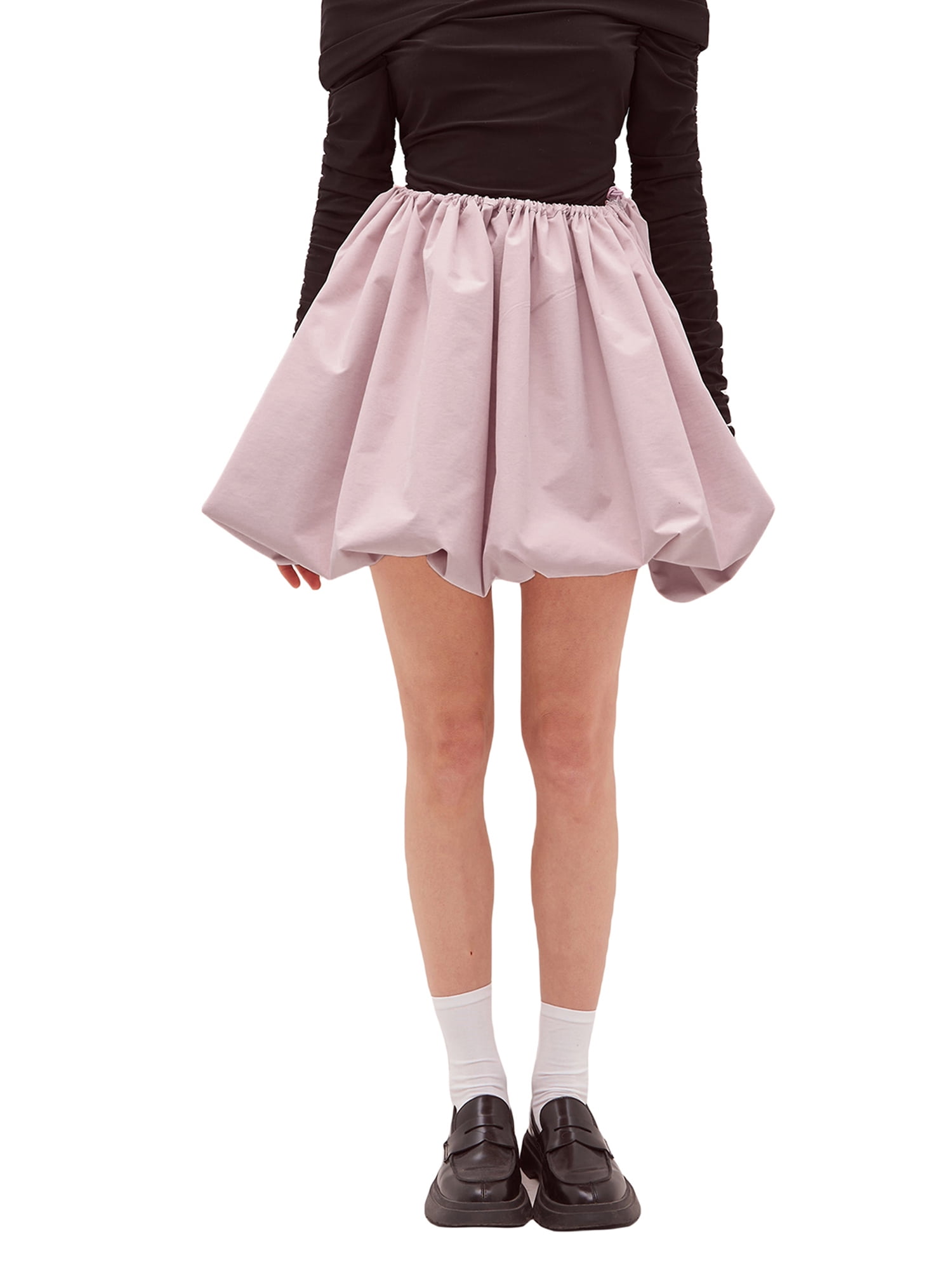 Rdhnmea Women Y2k Bubble Mini Skirt Ruffle Hem Pleated Short Skirts ...