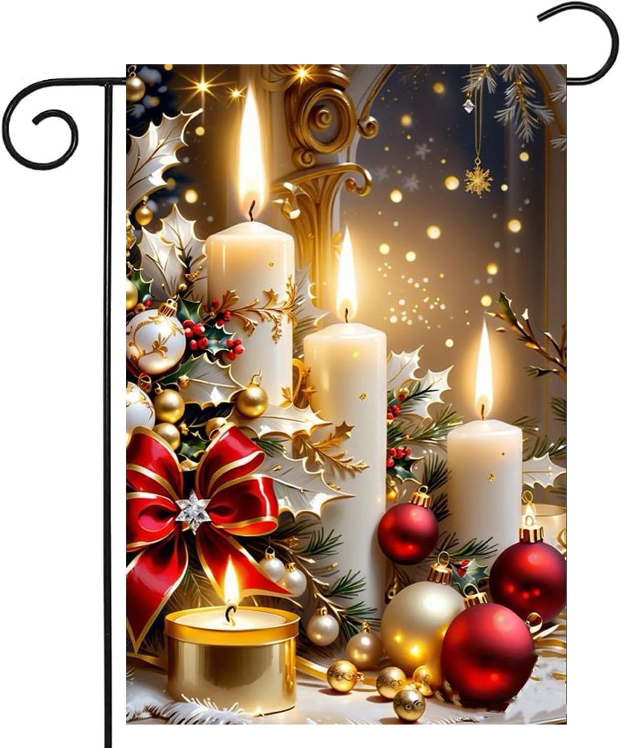 Rdsfhsp Christmas Garden Flags 12x18 Double Sided, Christmas Linen Yard ...