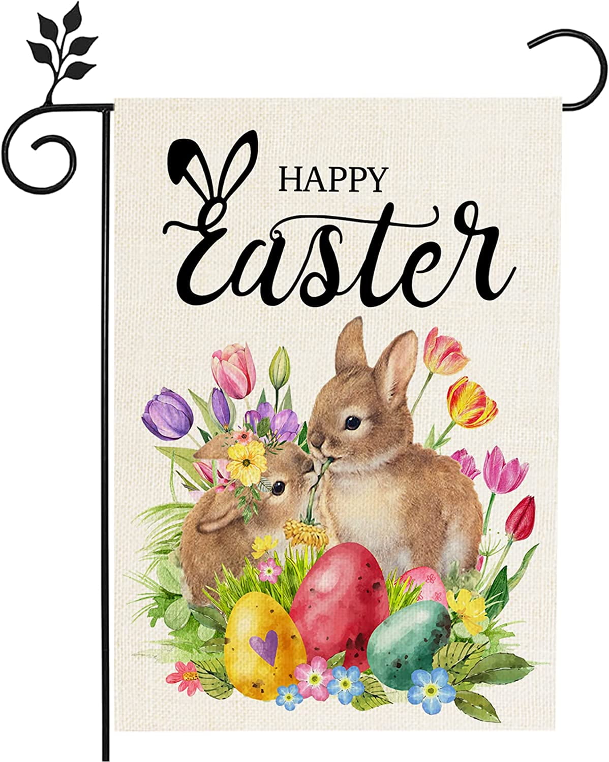 Rdsfhsp Easter Garden Flag 12 x 18 Inch Vertical Double Sided Happy ...