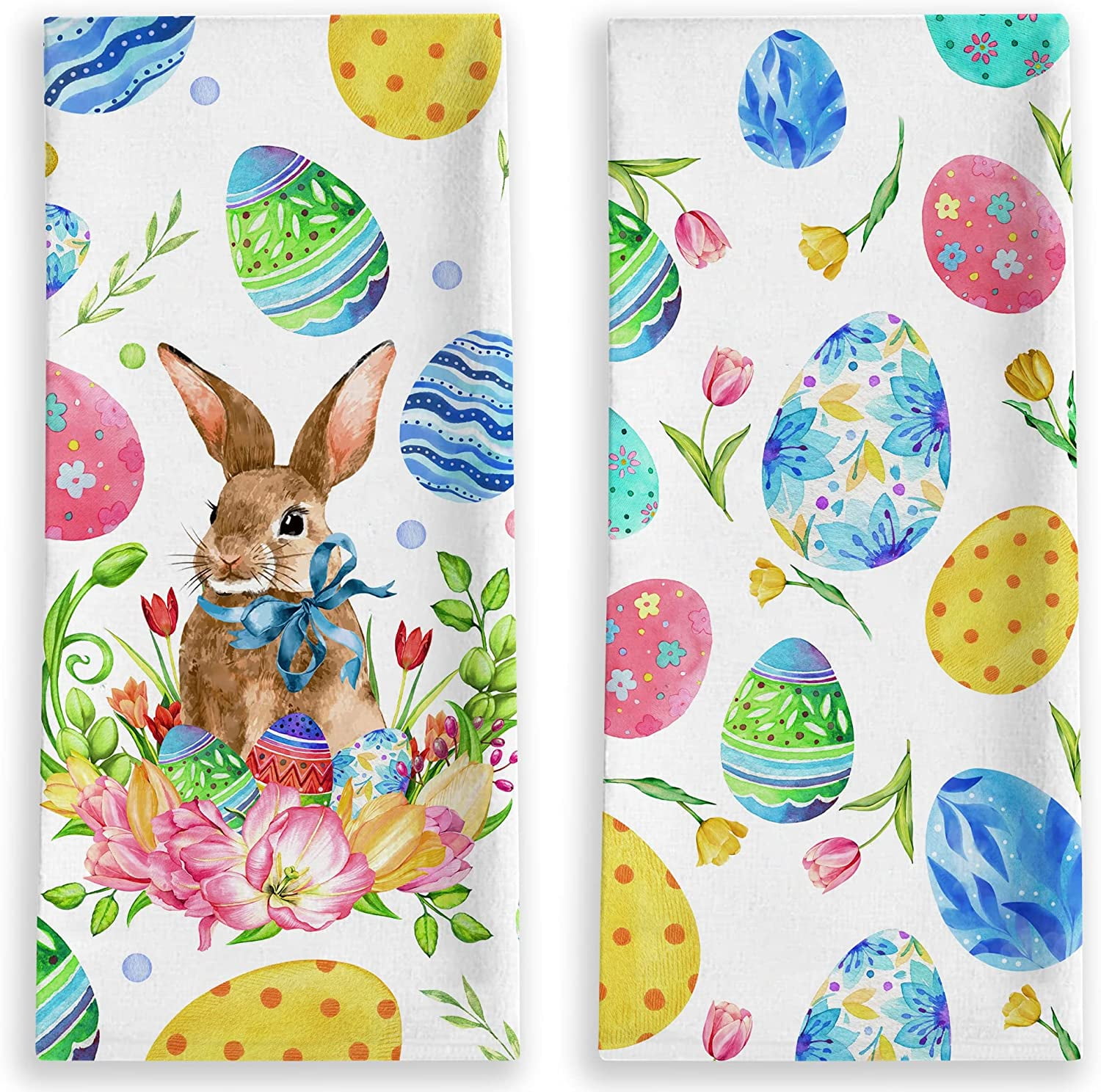 Rdsfhsp Easter Kitchen Towels Set of 2, Easter Kitchen Decor with ...