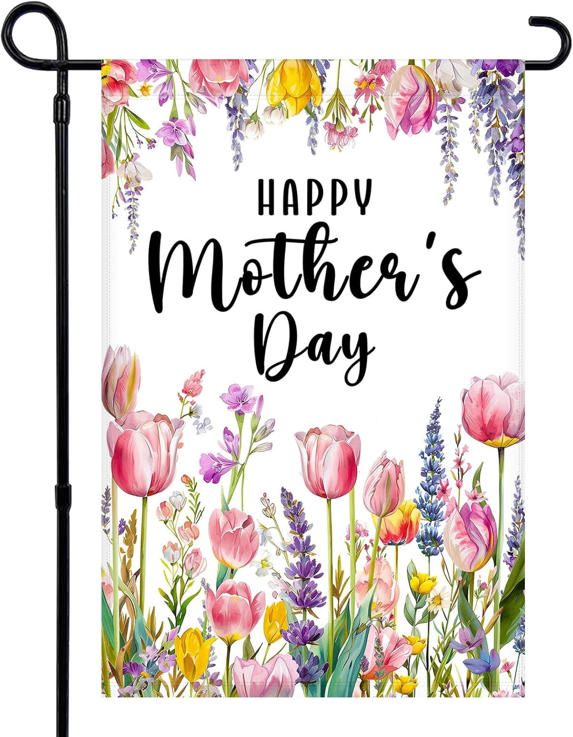 Rdsfhsp Happy Mother's Day Linen Garden Flag 12x18 inch, Colorful ...