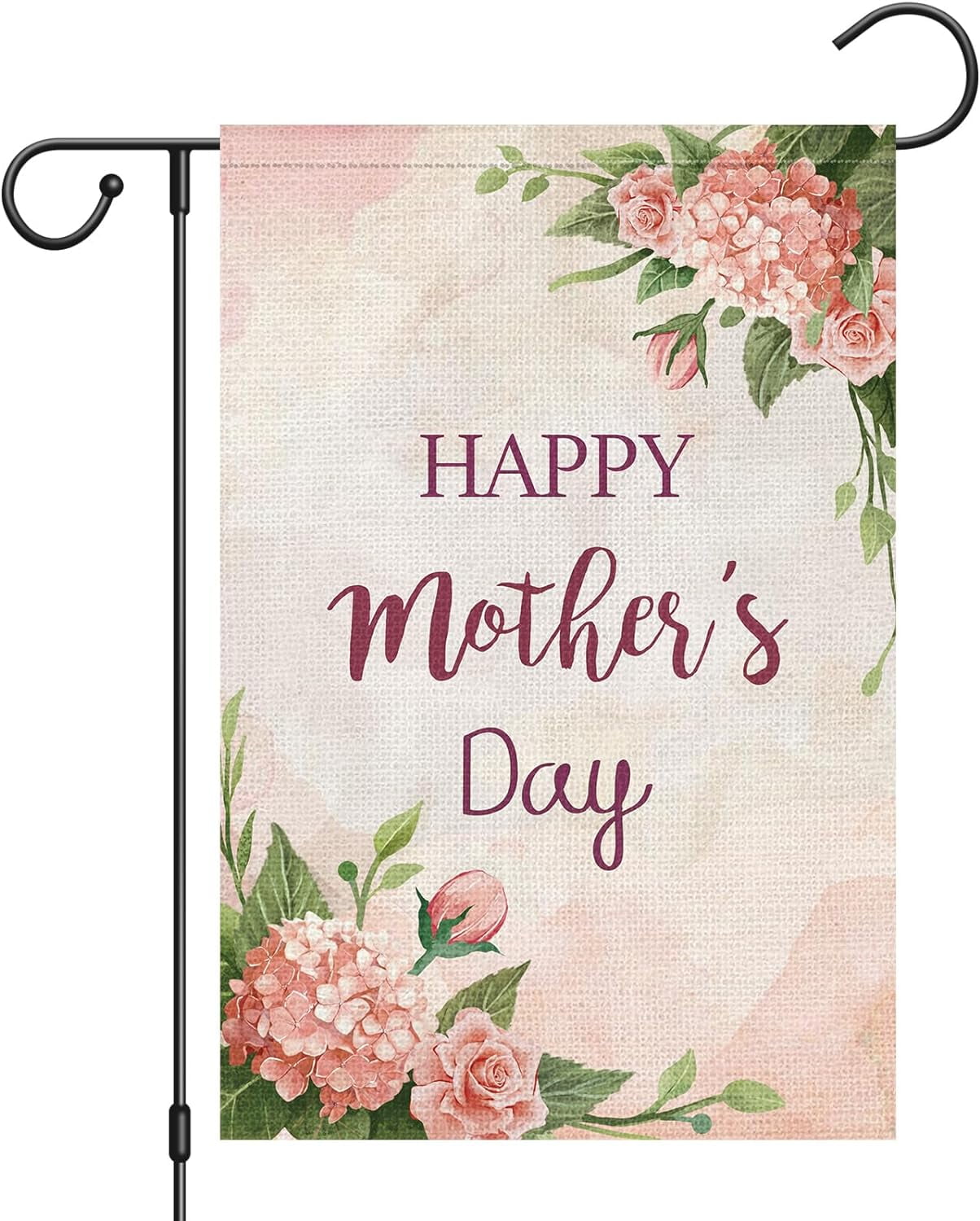 Rdsfhsp Happy Mother's Day Linen Garden Flag 12x18 inch Double Sided ...