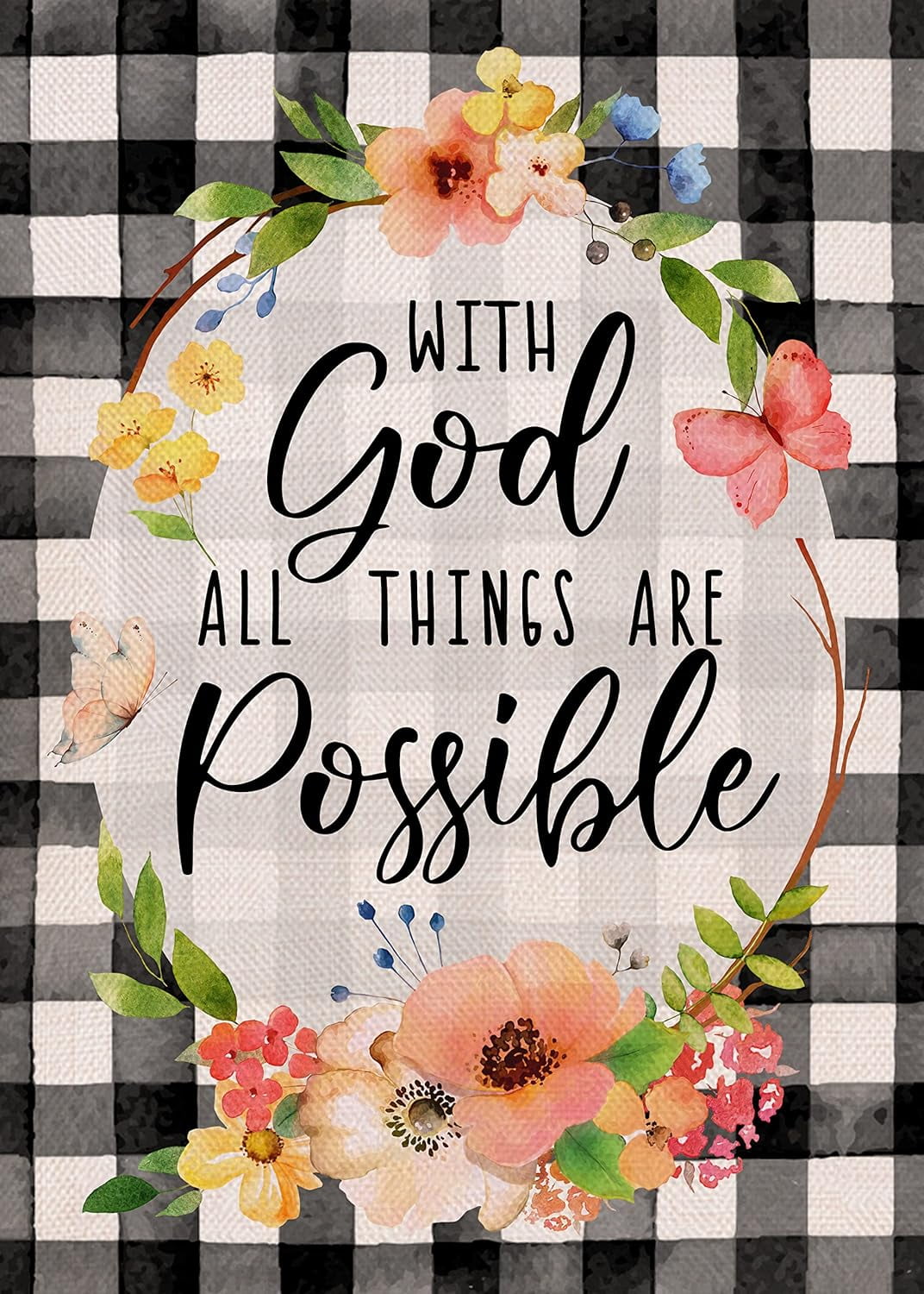 Rdsfhsp Religious Small Decorative Garden Flag, Spring Inspirational ...