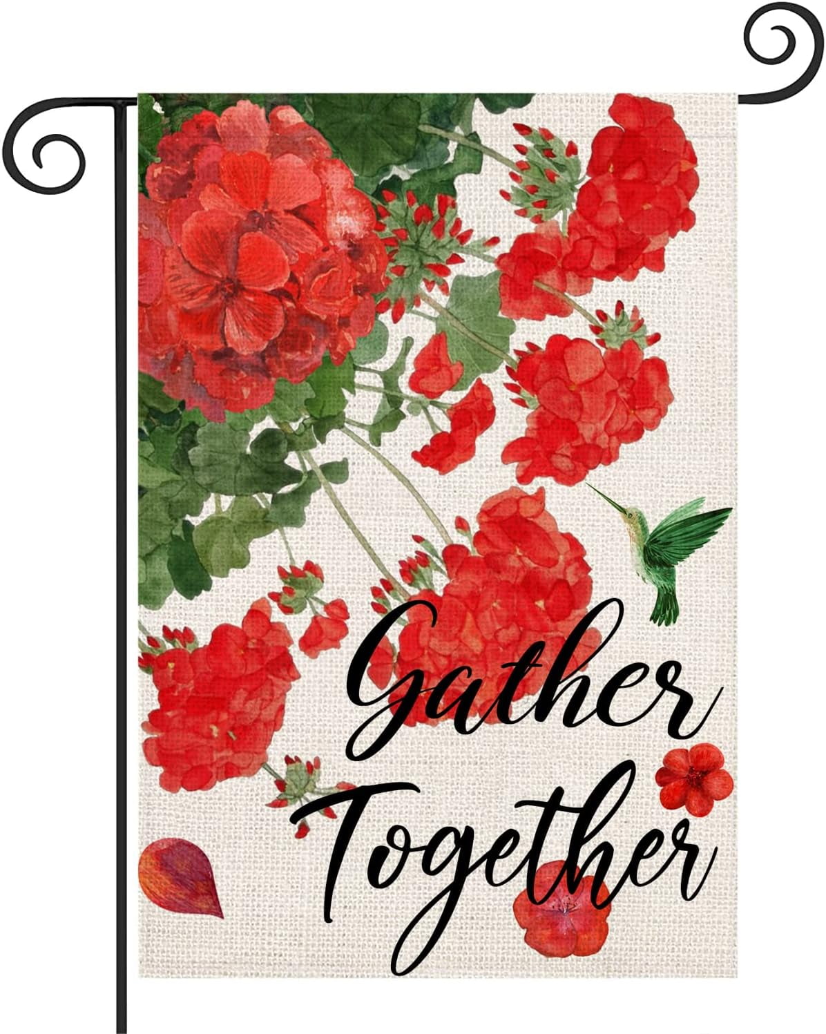 Rdsfhsp Spring Summer Geranium Decorative Garden Flag 12x18 Inch ...