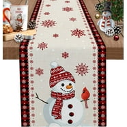 Walmart Red Christmas Table Runner, Rustic Farmhouse Decor, 13 x 72 In ...