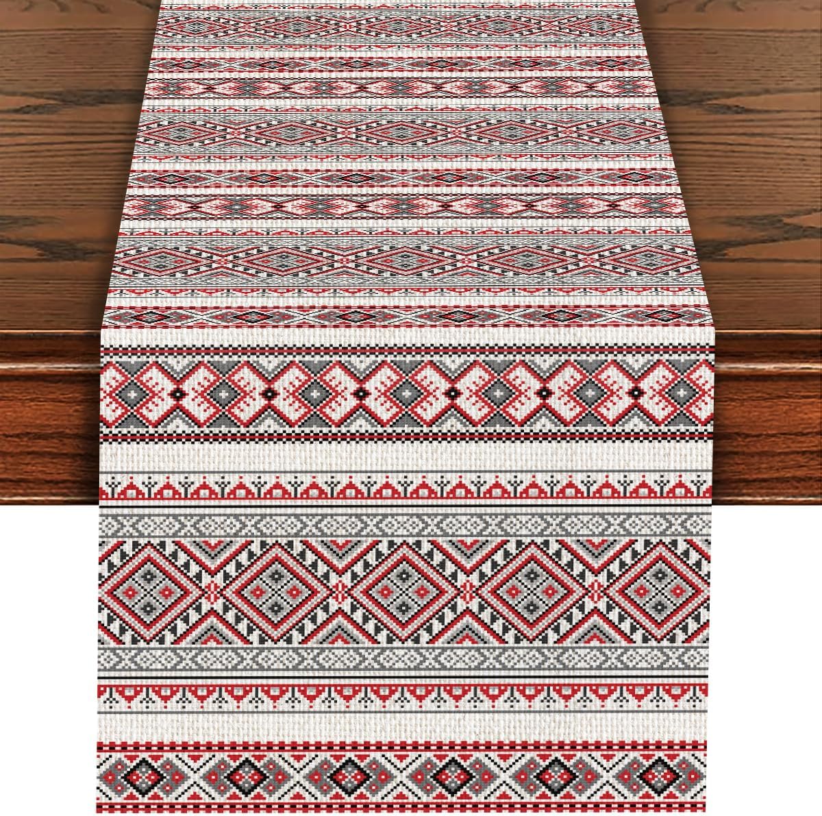Rdsfhsp Ukrainian Embroidery Table Runner for Home Kitchen Dining Table ...