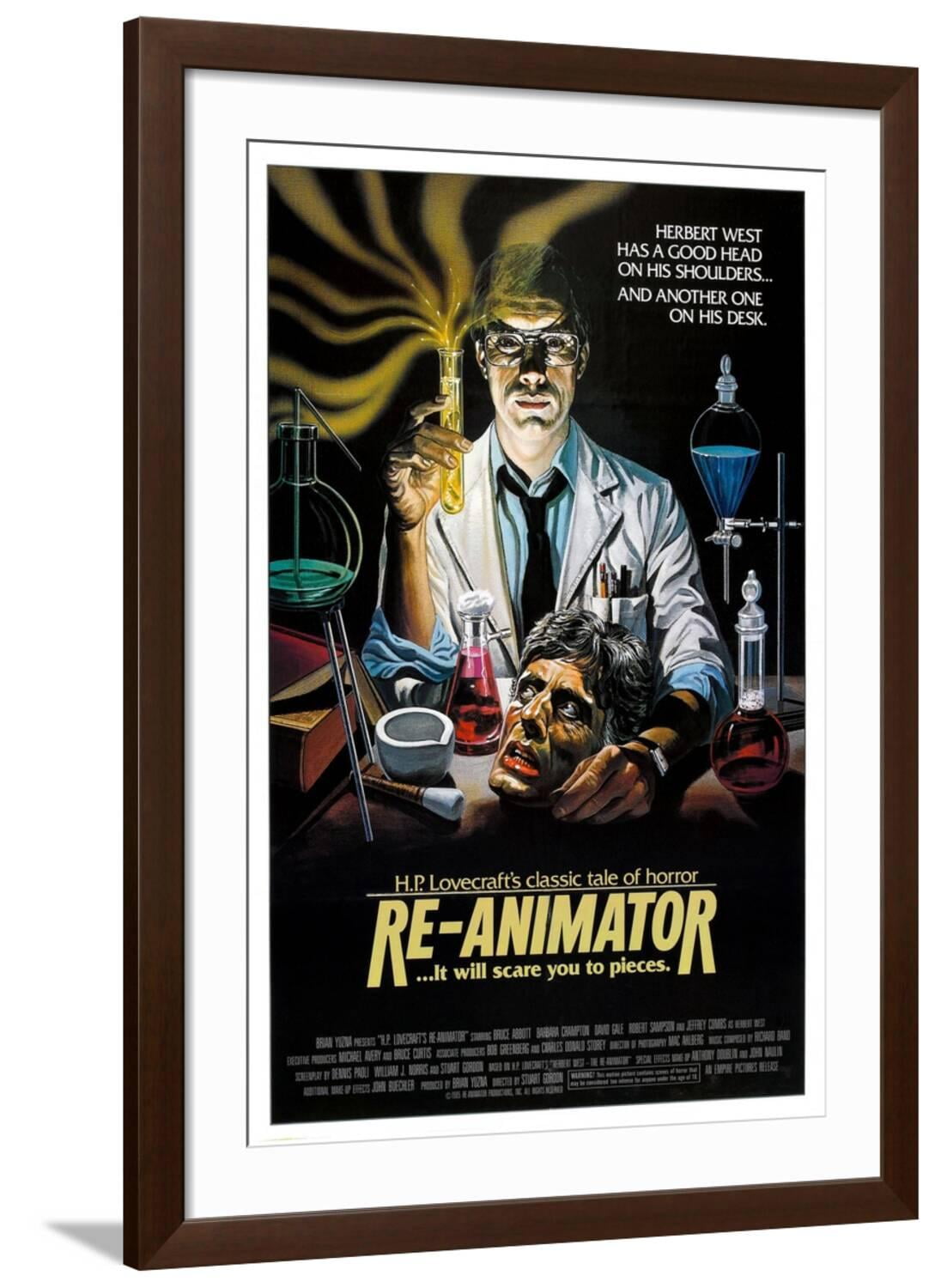 Art.com Re-Animator - Movie Poster Reproduction Photo, Brown Frame Wall ...