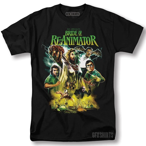 Re-Animator Shirt Classic Horror Movie Vintage Graphic Design T-Shirt ...