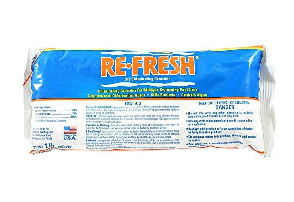 Re-Fresh Chlorine Chemical Swimming Pool Shock - Clean, Clear Water ...