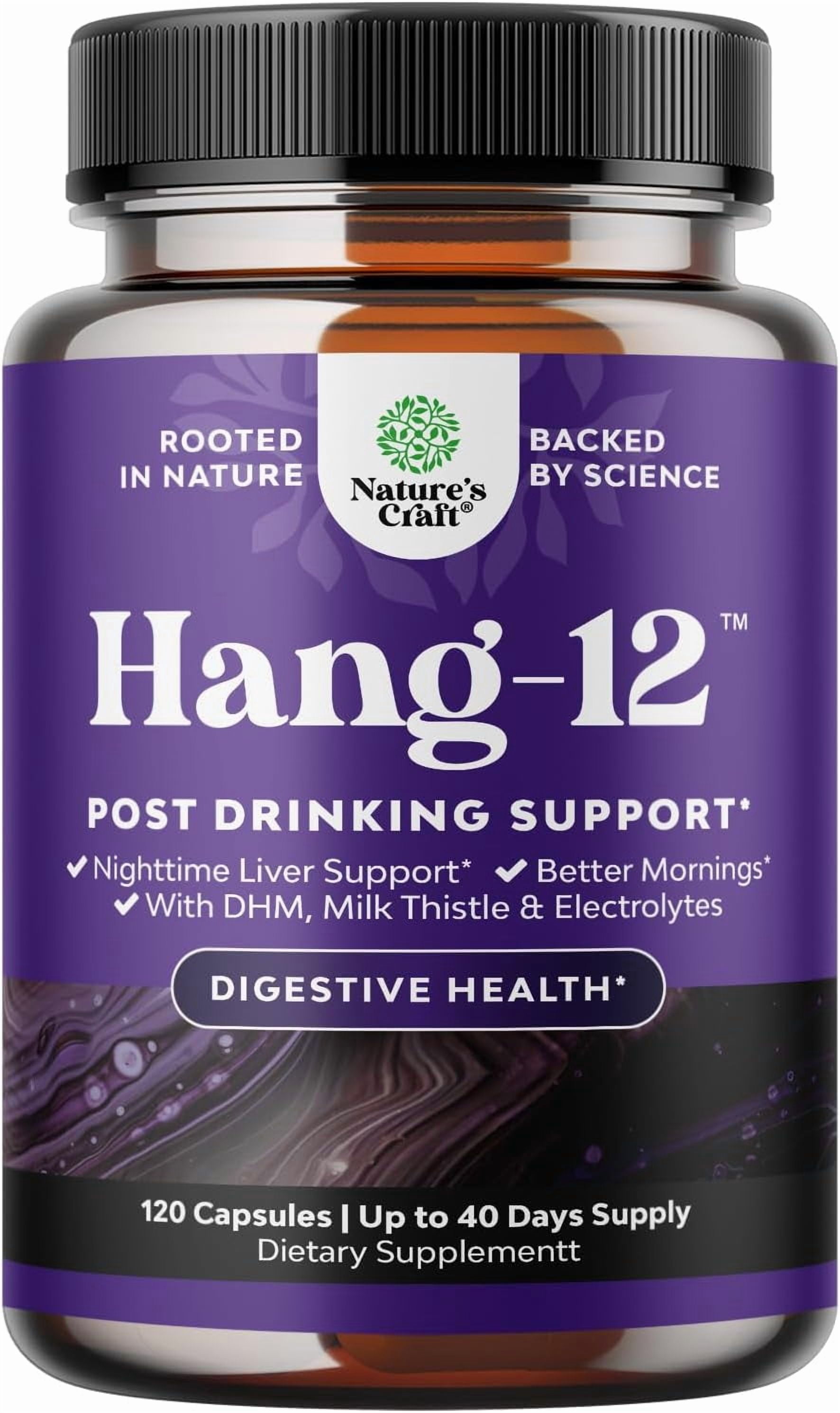 Natures Craft Hang-12 DHM Liver Supplement for Rehydration and Post ...