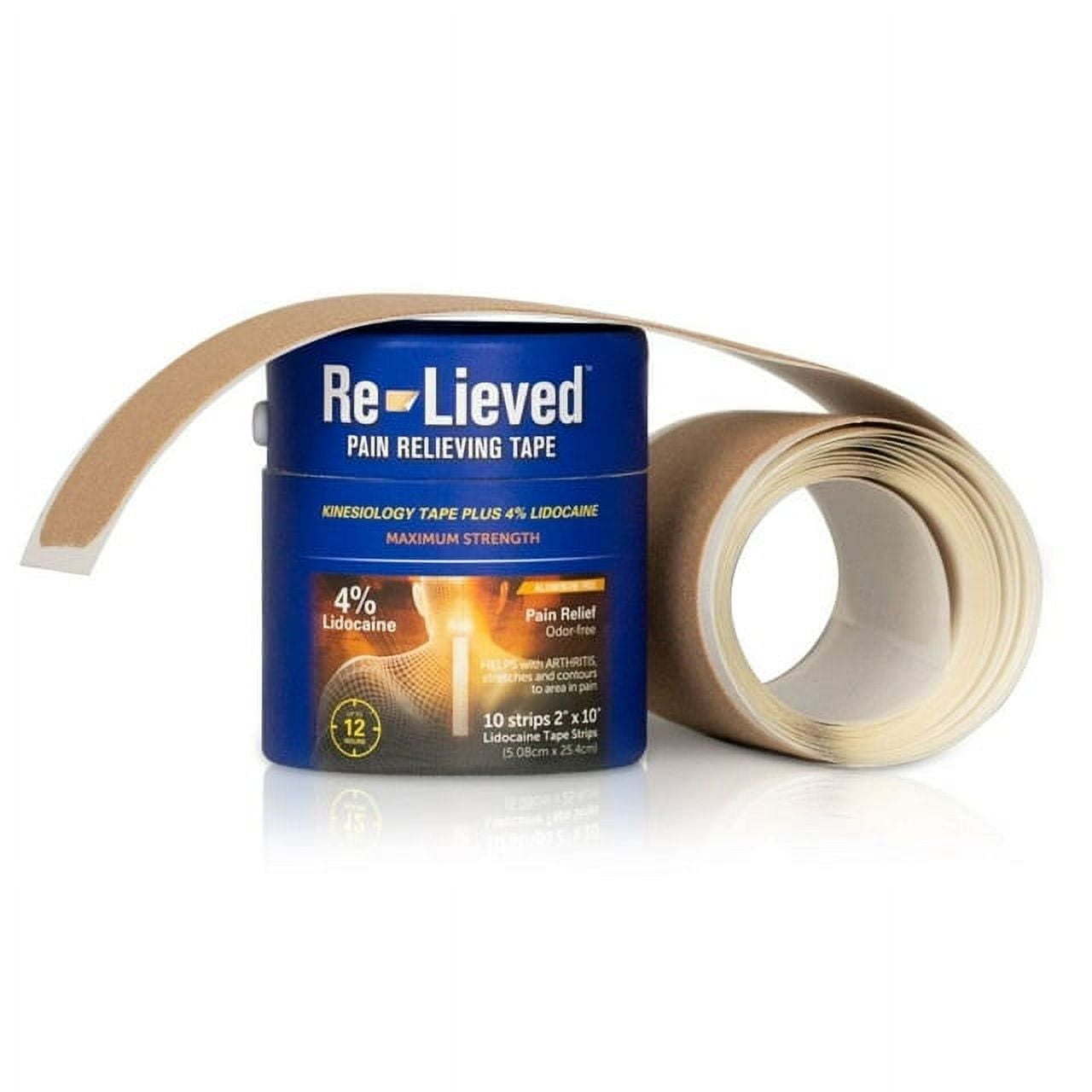 Re-Lieved 4% Lidocaine Pain Relief Wrap — For Back, Joints, Muscle ...