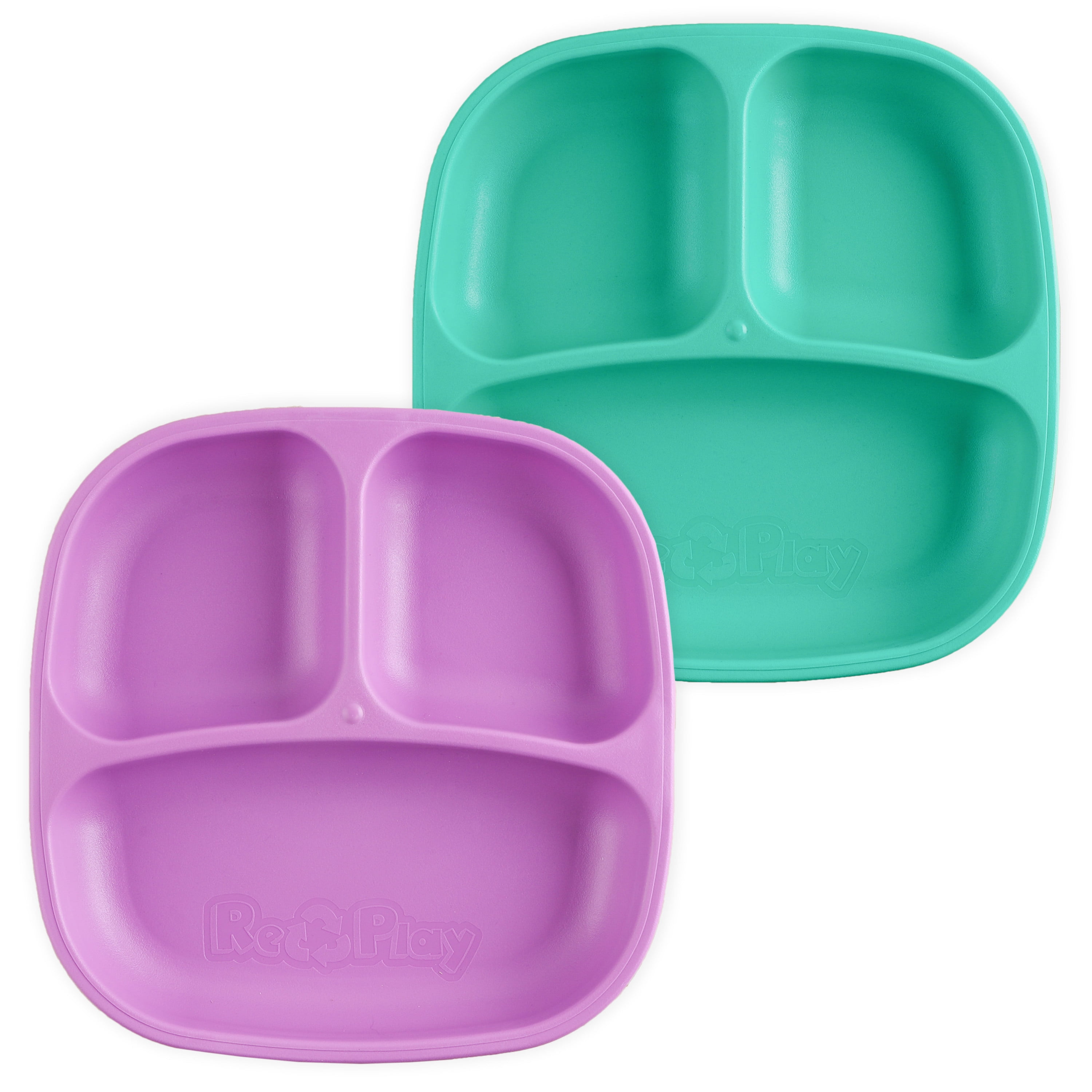 Re-Play BPA Free Children's Sectional Portion Plates, 2pk 7" Durable ...