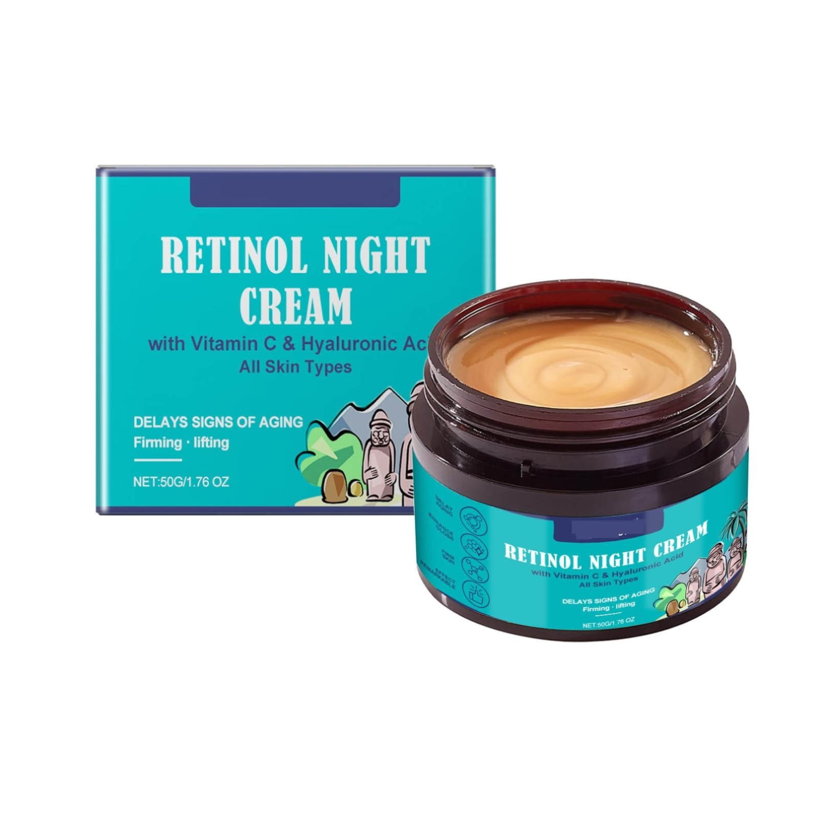 Re Tinol An Ti Aging Night C Ream With H Yaluronic Ac Id Vitamin C ...