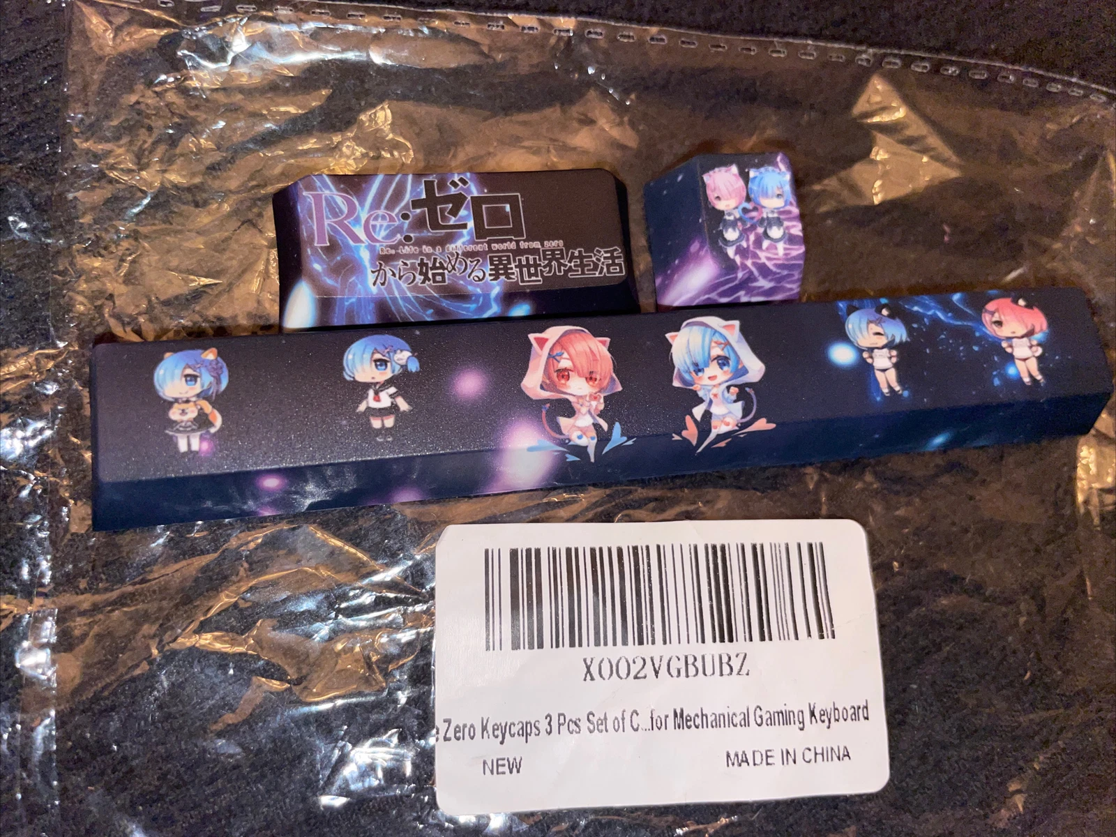 Re:Zero 3 Piece Custom Keycap Rem Pbt For Cherry Mechanical Keyboard ...