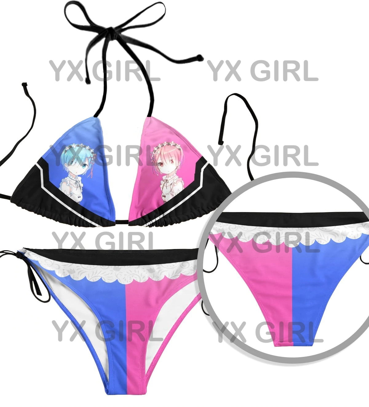 Re Zero Rem 3D All Over Printed Bikini Summer Women For Girl Beach ...