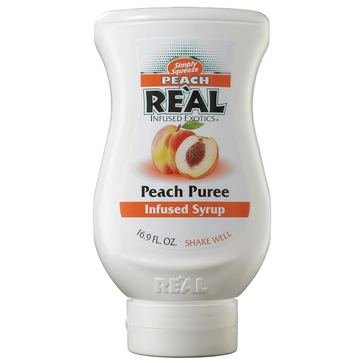 Reàl Infused Exotics Simply Squeeze Peach Puree Infused Syrup 16.9oz ...