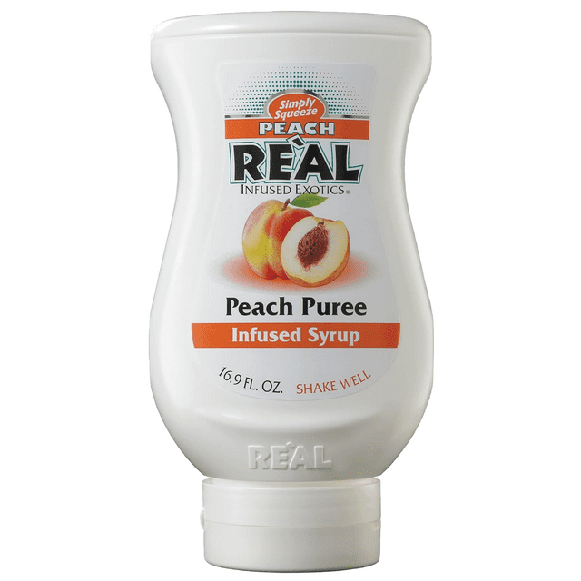 Reàl Infused Exotics Simply Squeeze Peach Puree Infused Syrup 16.9oz ...