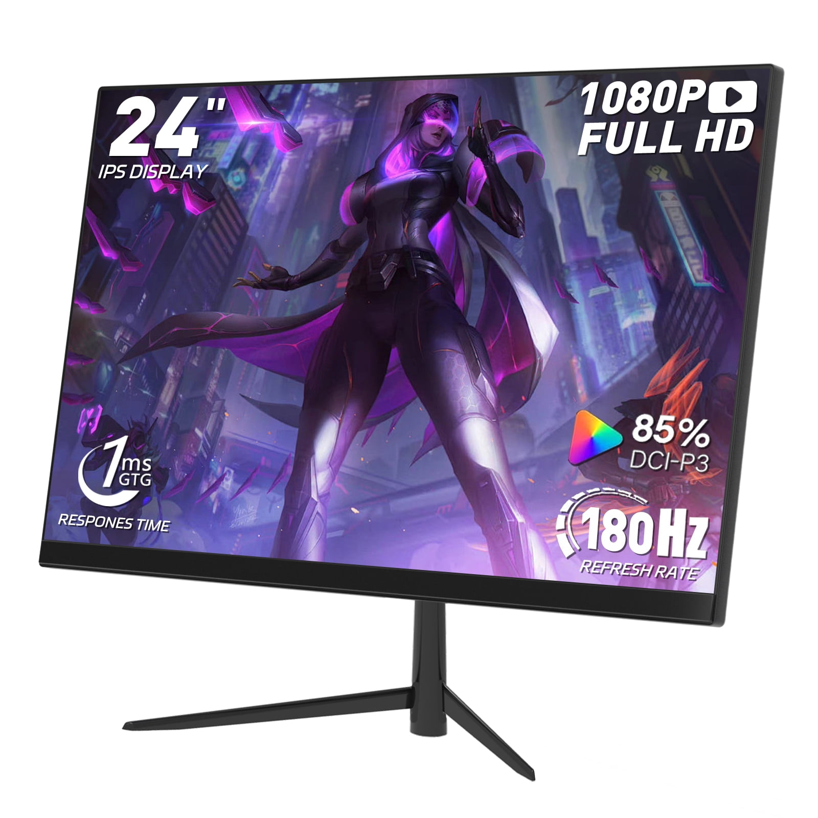 ReHisk 24" 1080P LCD FreeSync Gaming Monitor, Black, E3-24165 - Walmart.com
