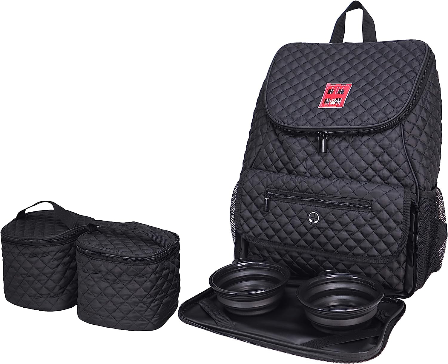 ReLIVE Dog Travel Backpack, Airline Approved, with 2 Collapsible Bowls ...