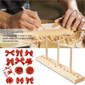 Txkrhwa Easy Bow Maker Kit, Wooden Tool for DIY Crafts, Wreaths, Hair ...