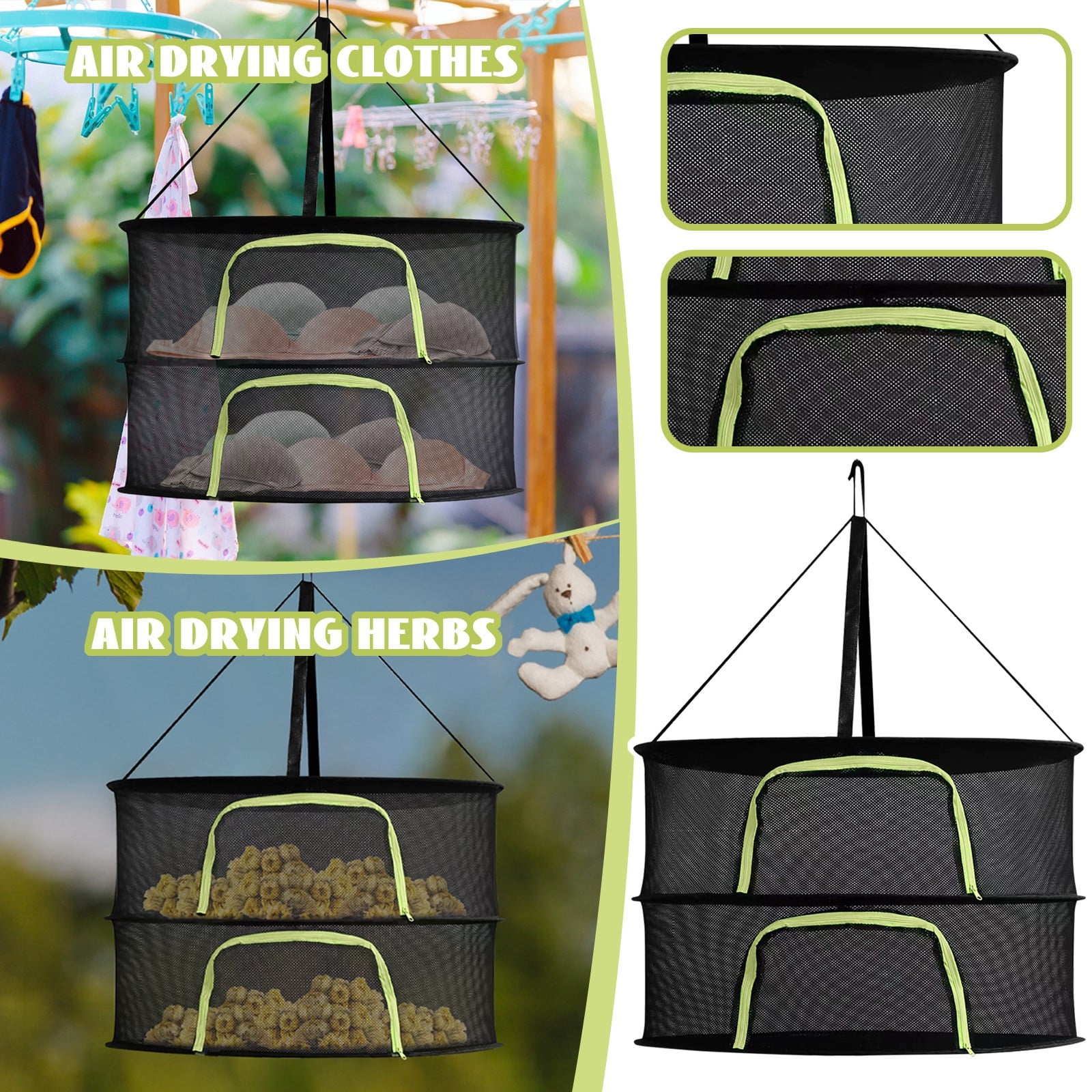 ReTeiv Hanging Drying Net,Drying Net,Herbs,Drying Net,Multi-layer Mesh ...