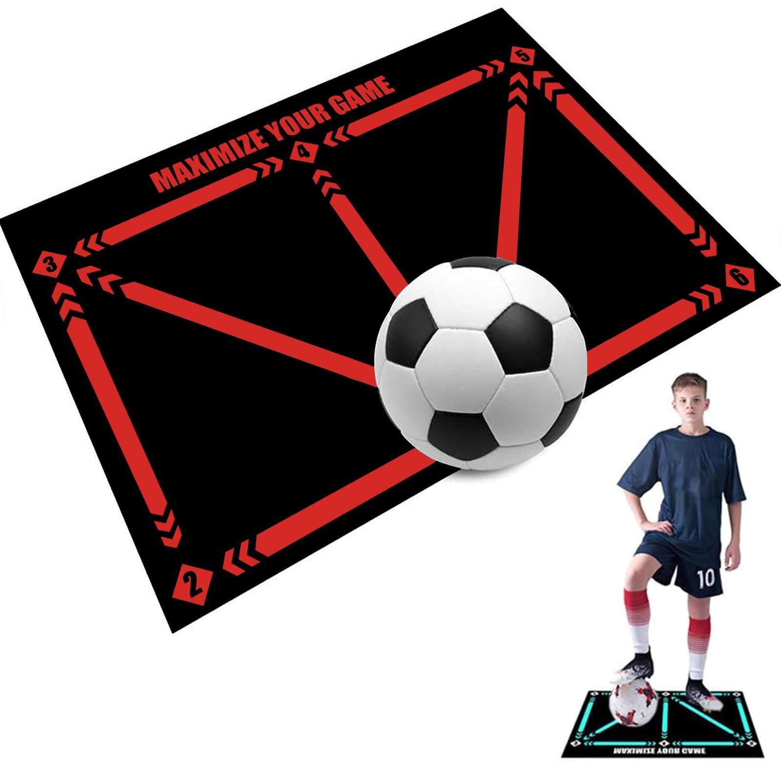 ReTeiv Football Footstep Training Mat,Soccer Training Mat,Agility ...
