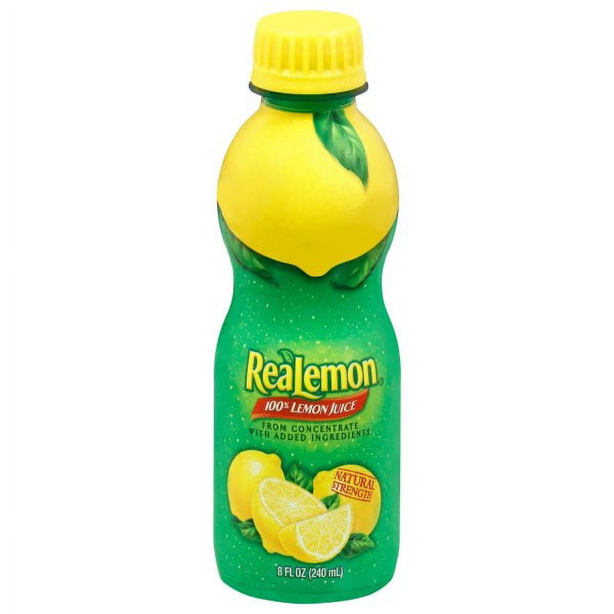 ReaLemon 100% Natural Strength Lemon Juice, 8 OZ Bottle - Walmart.com