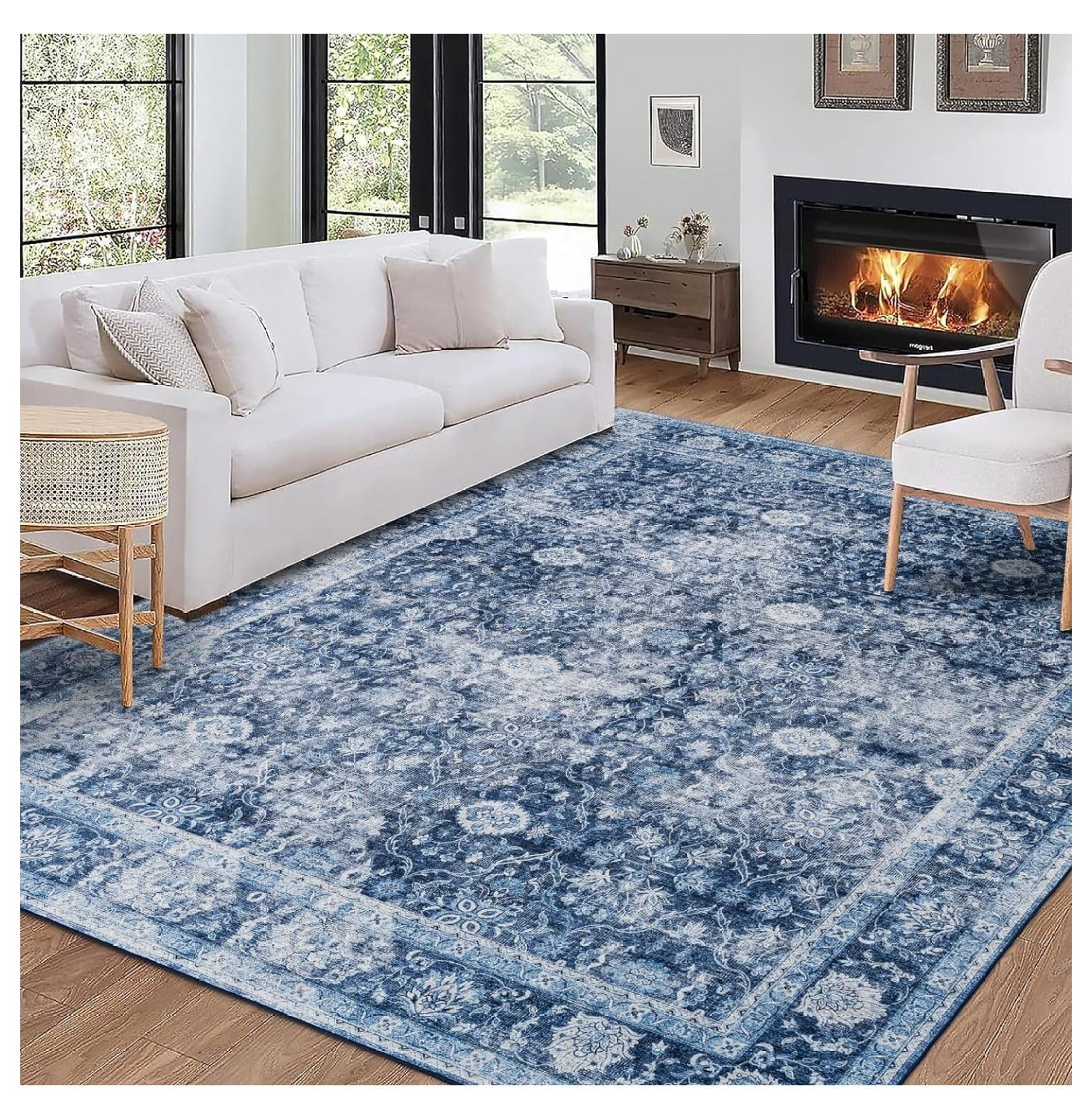 ReaLife Machine Washable Area Rug - Living Room Bedroom Bathroom ...