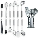 ReaNea 13 Piece Stainless Steel Kitchen Utensils Set with Holder and ...