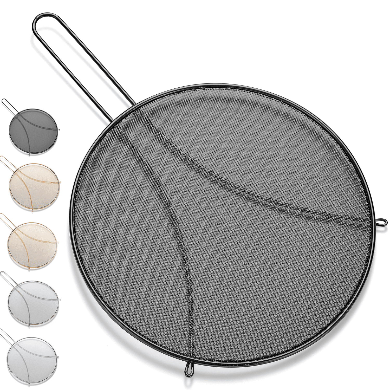ReaNea Black Fine Mesh Splatter Screen, Stainless Steel Grease Splatter ...