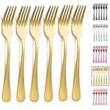 ReaNea Gold Dinner Fork Set 6 Pieces Stainless Steel 8.17 to the inch ...