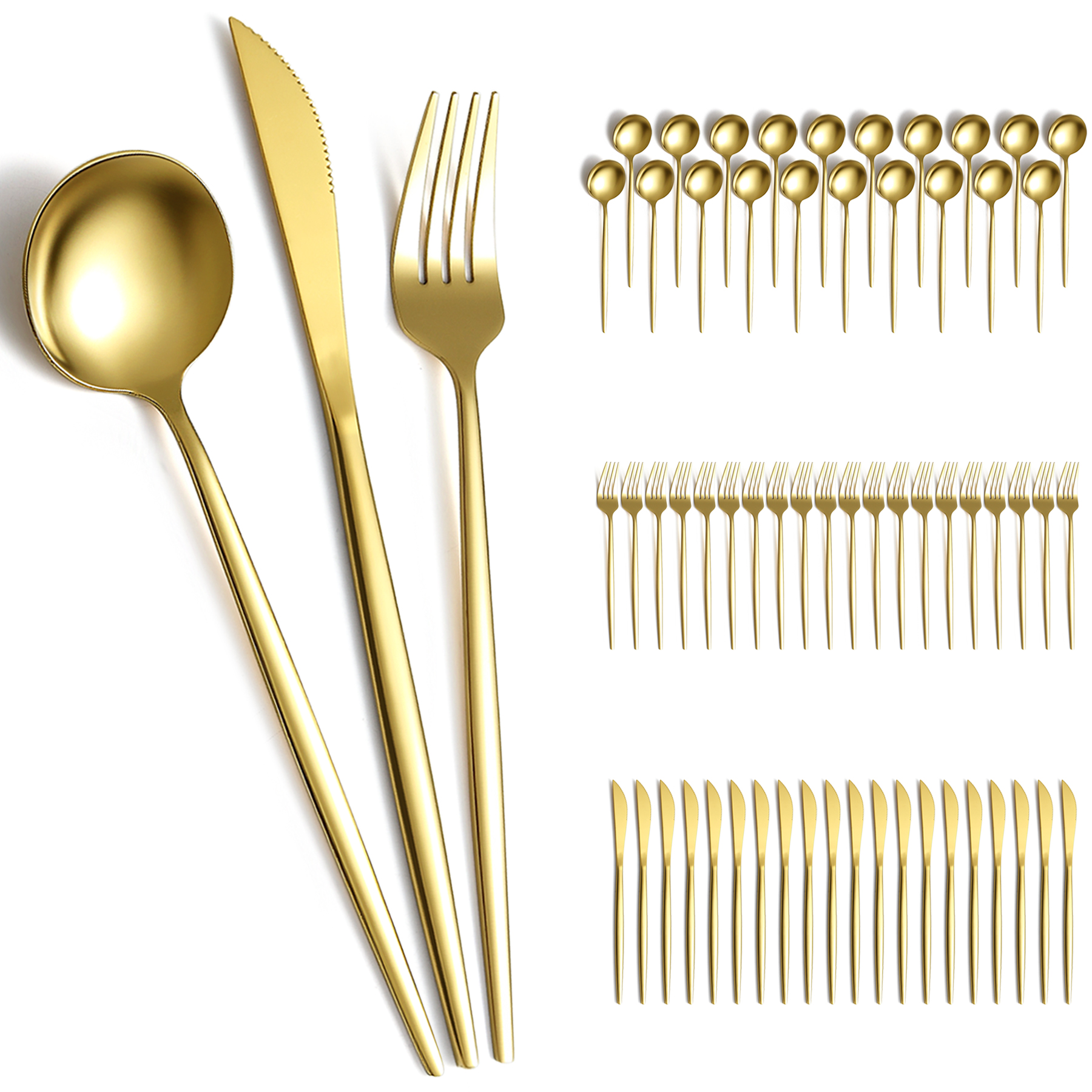 Better Homes & Gardens Alder 20 Piece Flatware Set - Rose Gold Matte ...