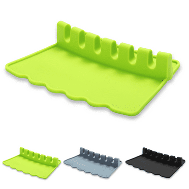 Zulay Holder Cooking Utensil Rest with Drip Pad, Multiple Utensils BPA ...