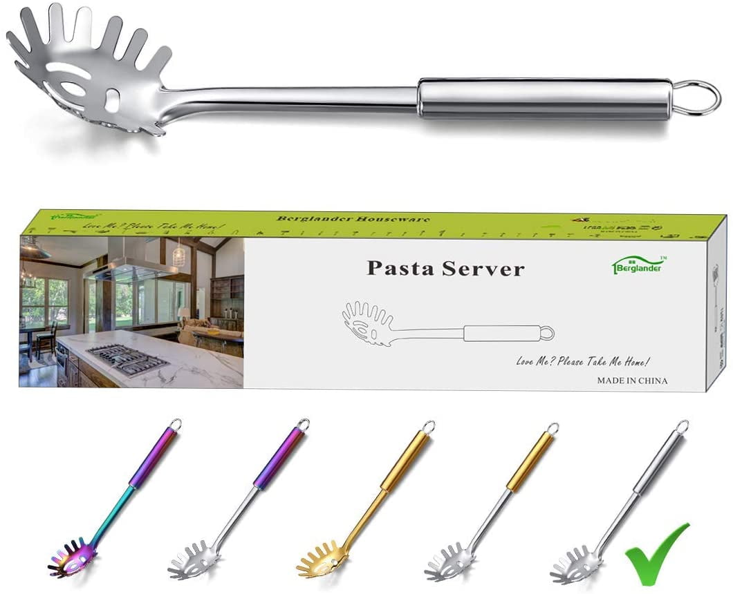 ReaNea Stainless Steel Pasta Fork, Spaghetti Spoon Server, Noodle ...