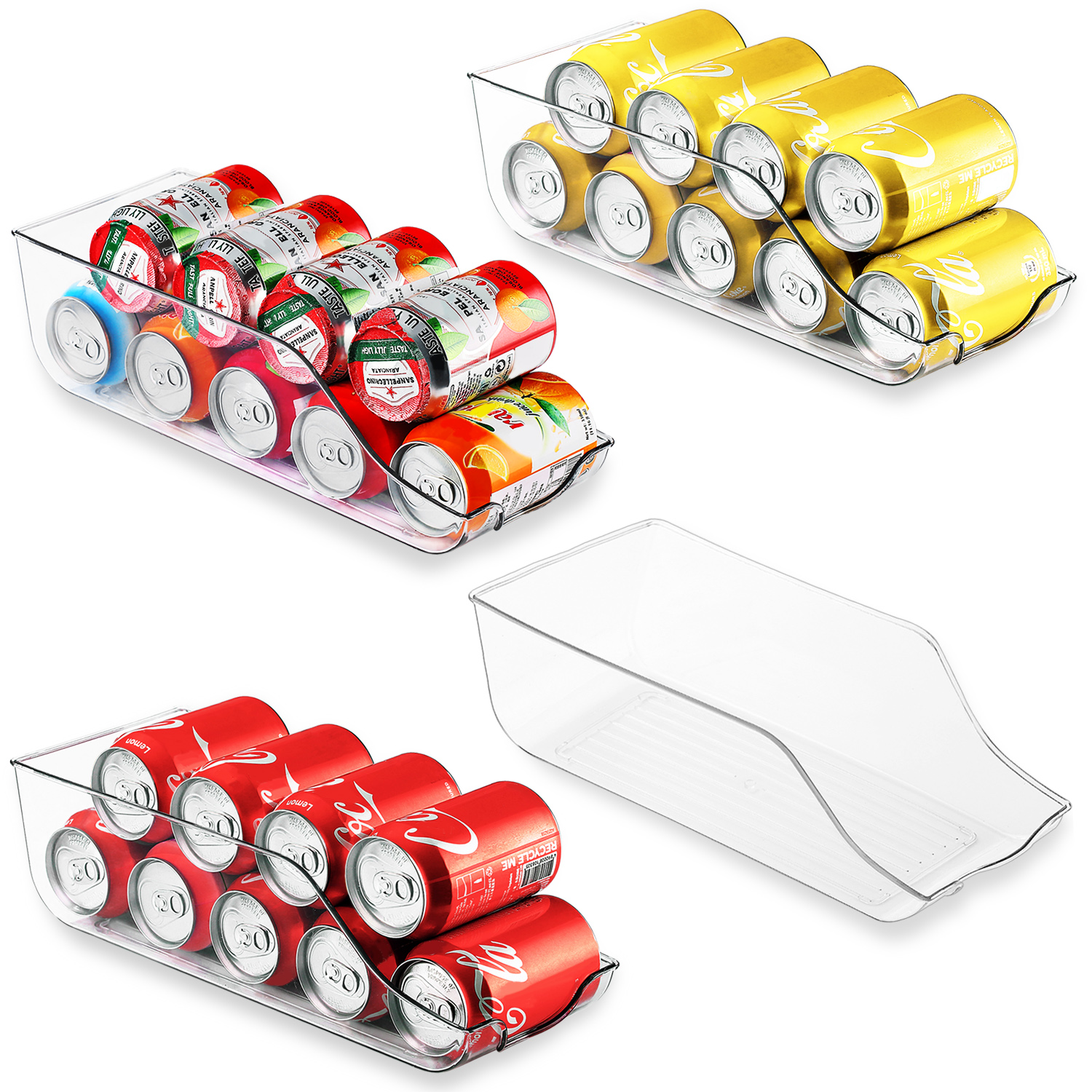 SimpleHouseware Soda Can Organizer Stackable Rack Dispenser for Pantry ...