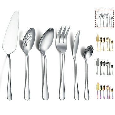 ReaNea 40 Piece Rainbow Silverware Set Stainless Steel Titanium ...