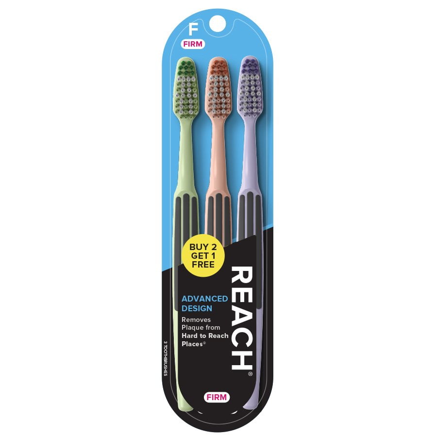 Reach Advanced Design Firm Toothbrushes - Colors May Vary - 2 ct ...