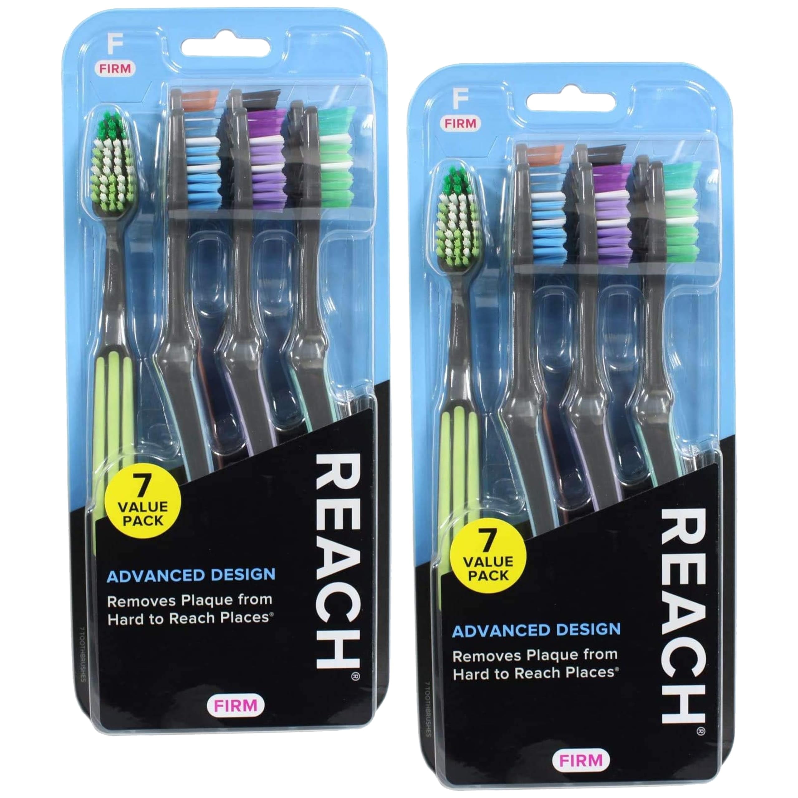 Reach Advanced Design Toothbrush, SR25 Firm Bristles for Hard to Places ...