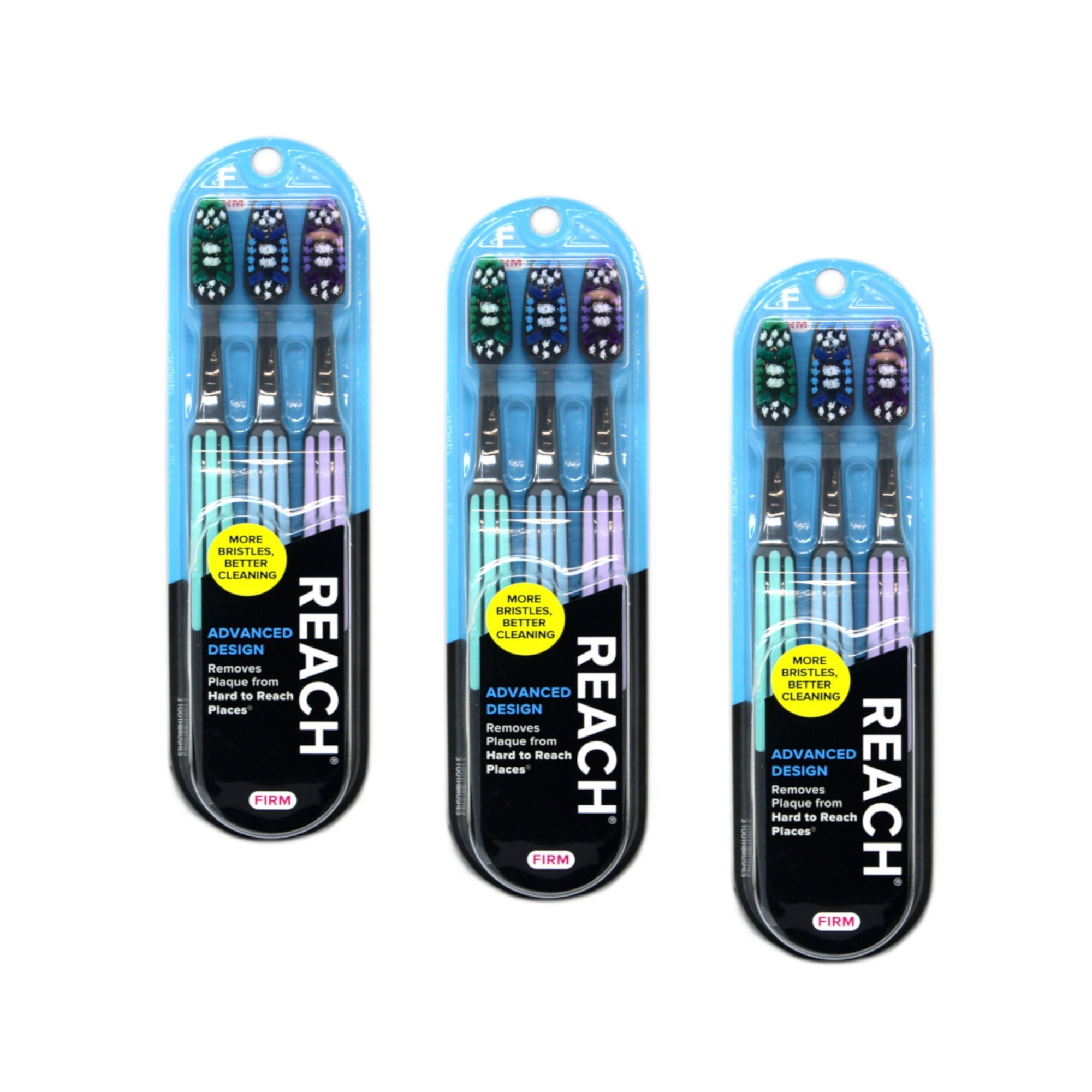 Reach Advanced Design Toothbrushes Firm, 3 Count - Pack of 3 - Walmart.com