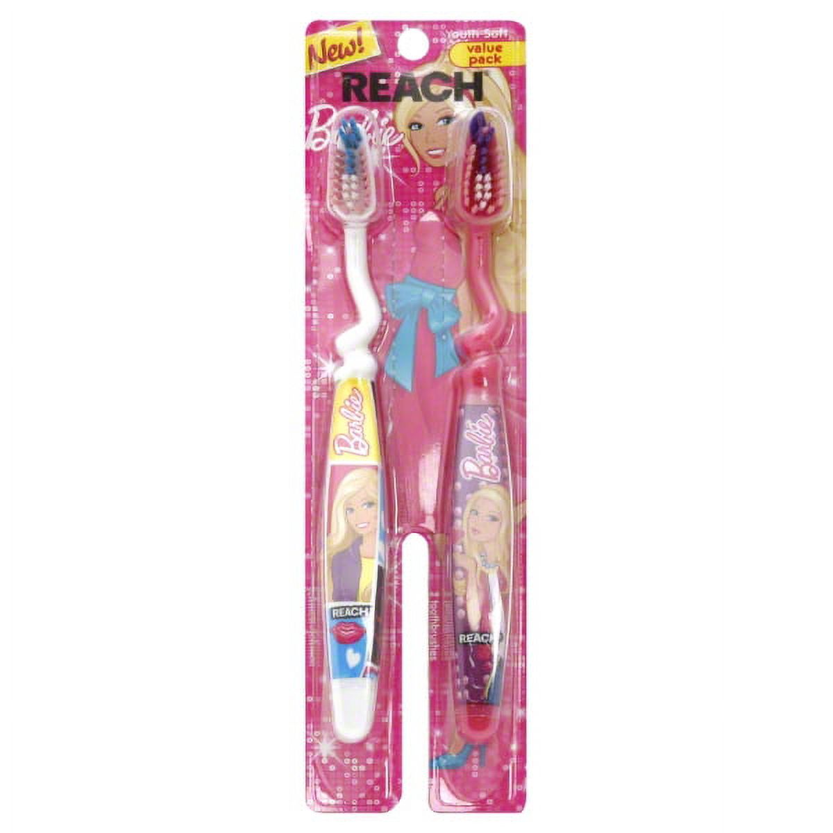 Reach Barbie Kids Soft Toothbrushes, 2ct - Walmart.com