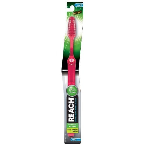Reach Multi-Bristle Crystal Clean Soft Adult Toothbrush with Angled ...