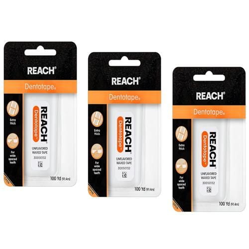 Reach Dentotape Waxed Dental Floss With Extra Wide Cleaning Surface For ...